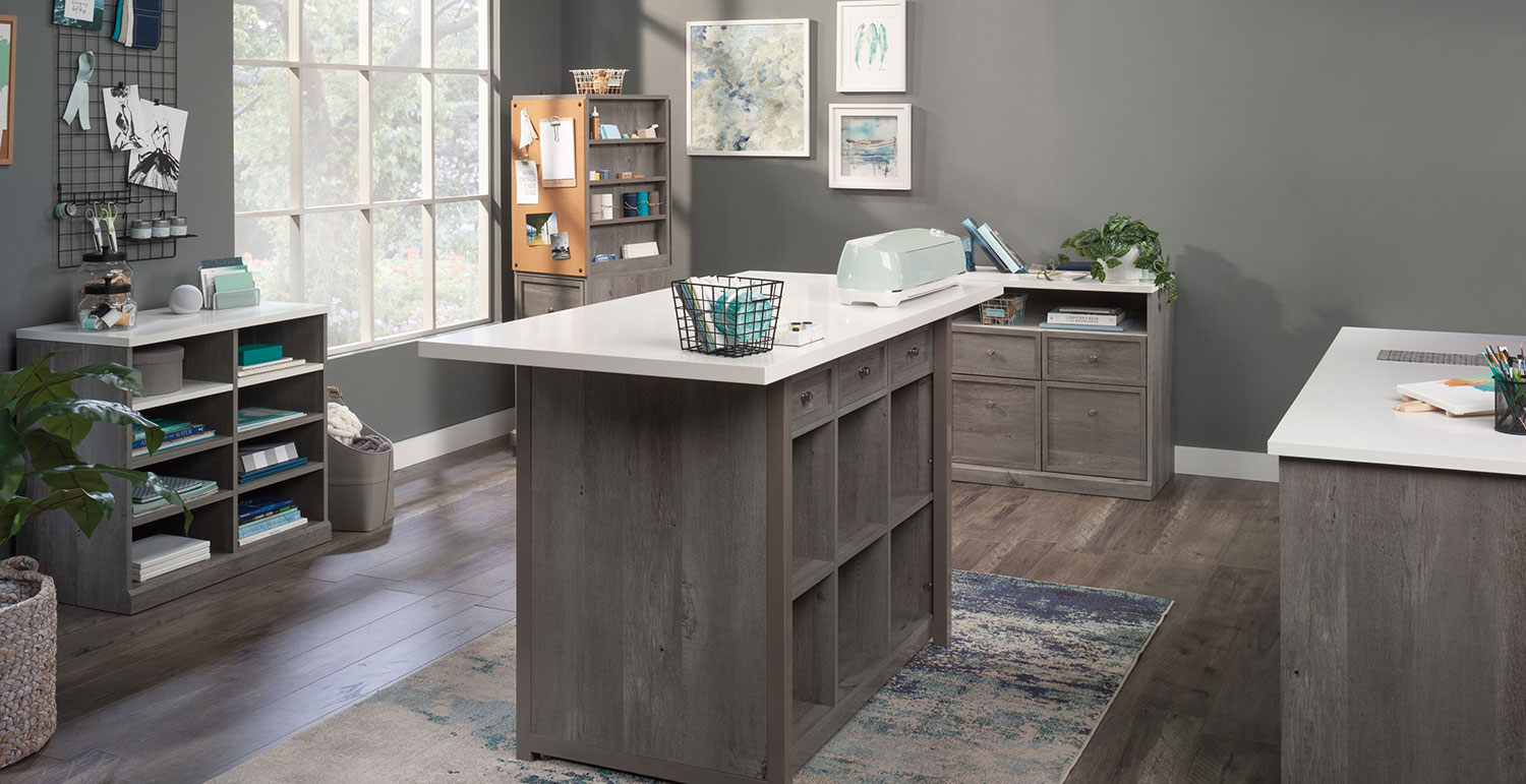 Craft Pro Series: Craft Room Workspace and Storage Furniture – Sauder